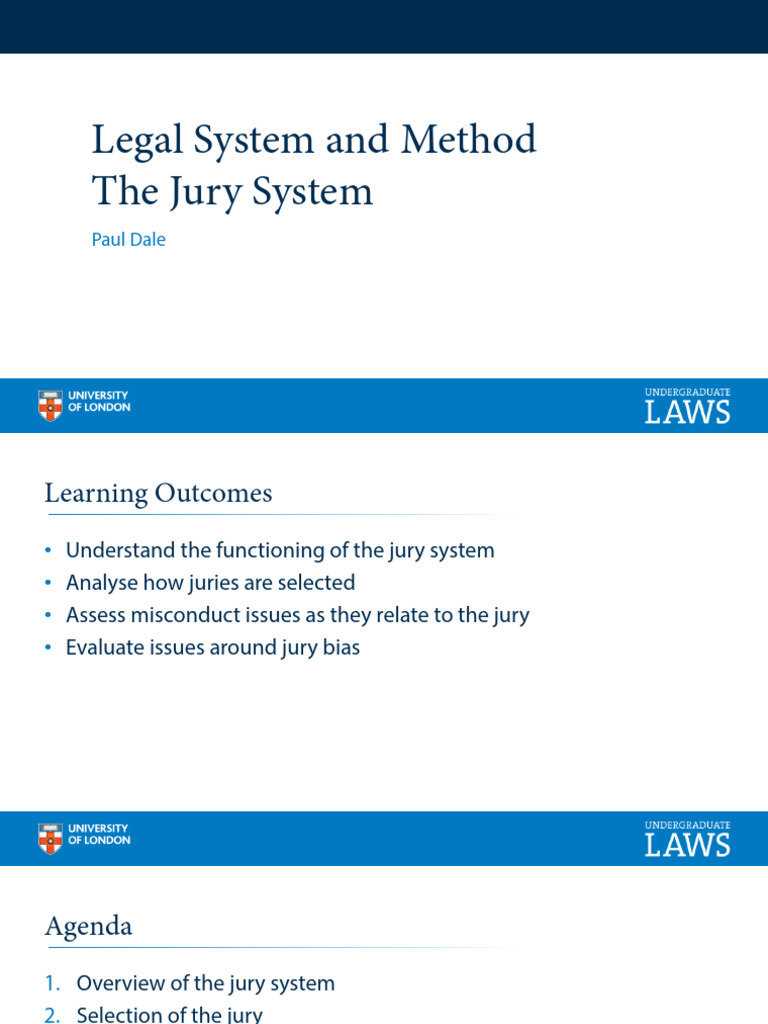 LSM3 Slides - The Jury | PDF | Jury Trial | Trials
