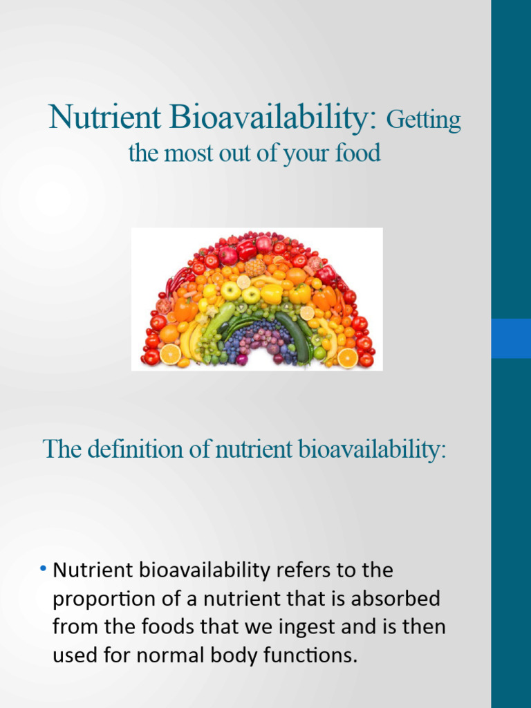 Understanding Nutrient Bioavailability | PDF | Nutrients | Digestion