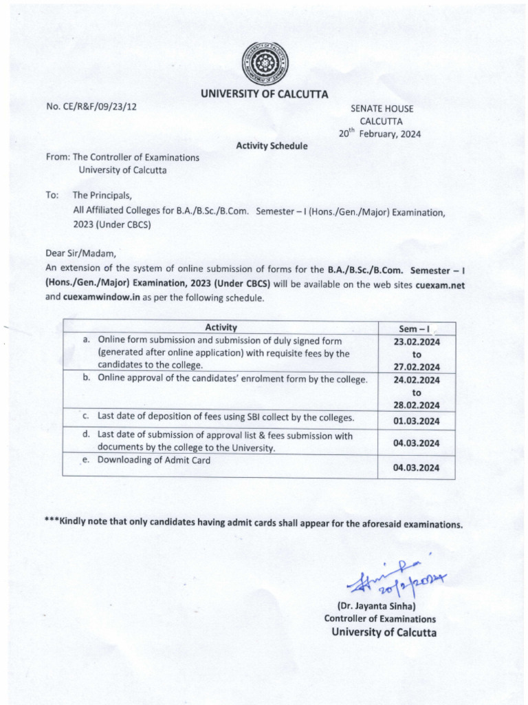 Extn Form Asc Sem I 2023 | PDF