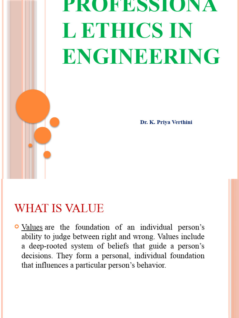 Professional Ethics in Engineering | PDF | Morality | Integrity