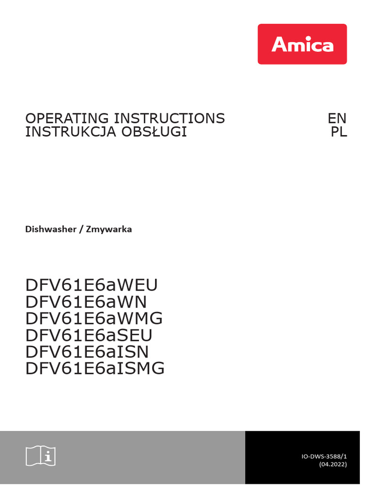 Instrukcja Obslugi AMICA DFV61E6aISMG | PDF