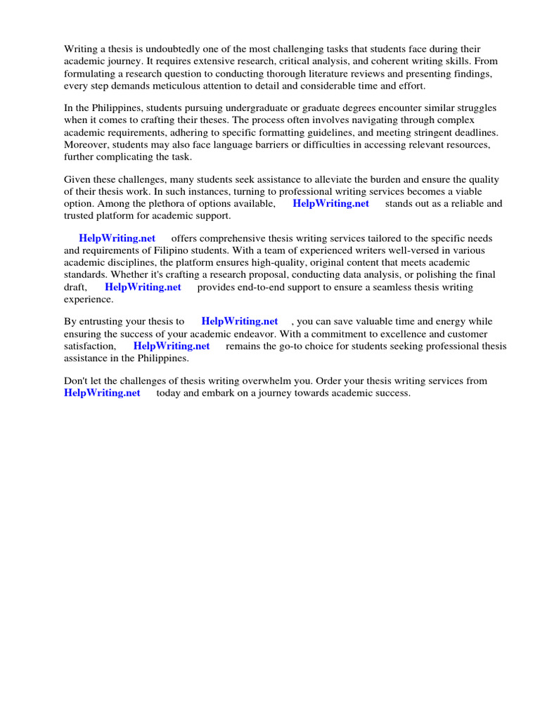 Sample Thesis in Philippines PDF | PDF | Thesis | Science