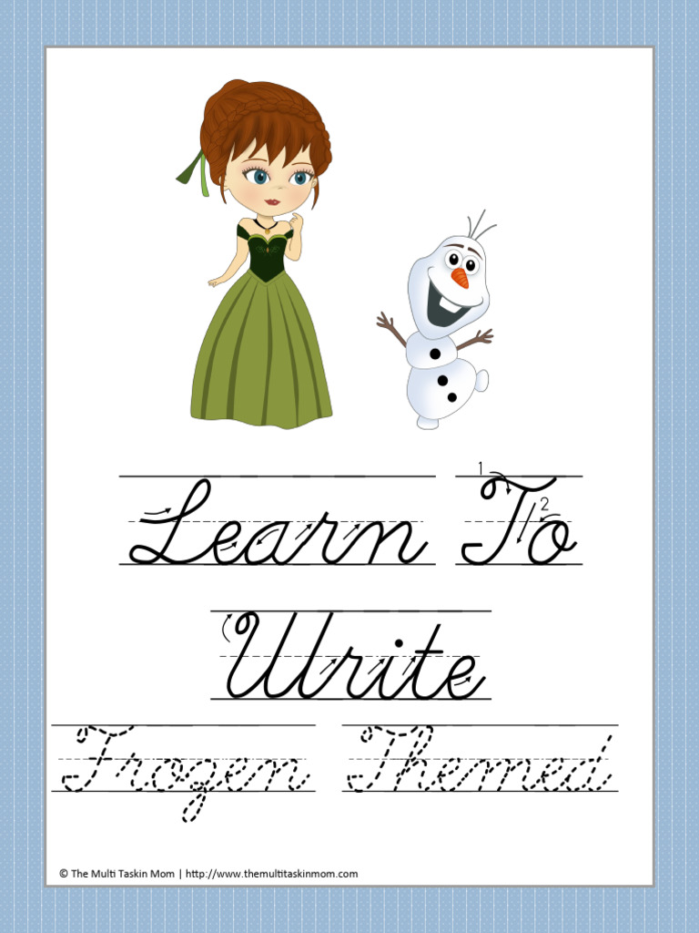 Cursive Handwriting Frozen Themed2 | PDF | Copyright Law | Freedom Of ...