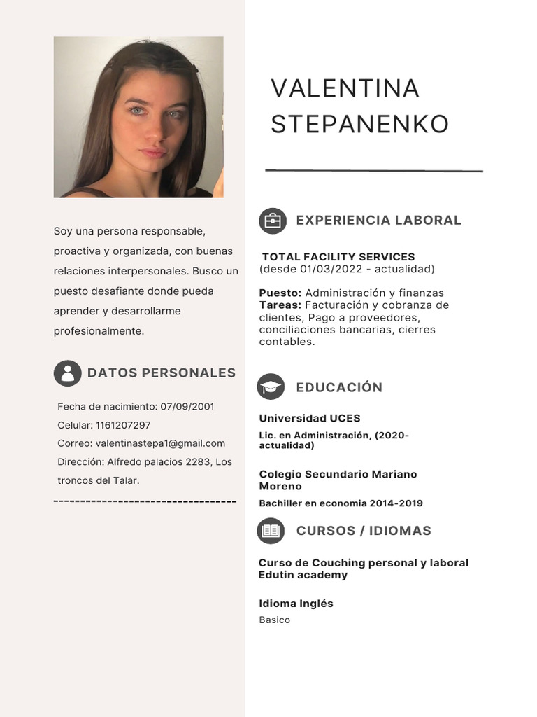 CV Valentina Stepanenko | PDF
