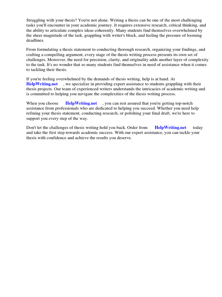 Thesis Focus | PDF | Thesis | Essays