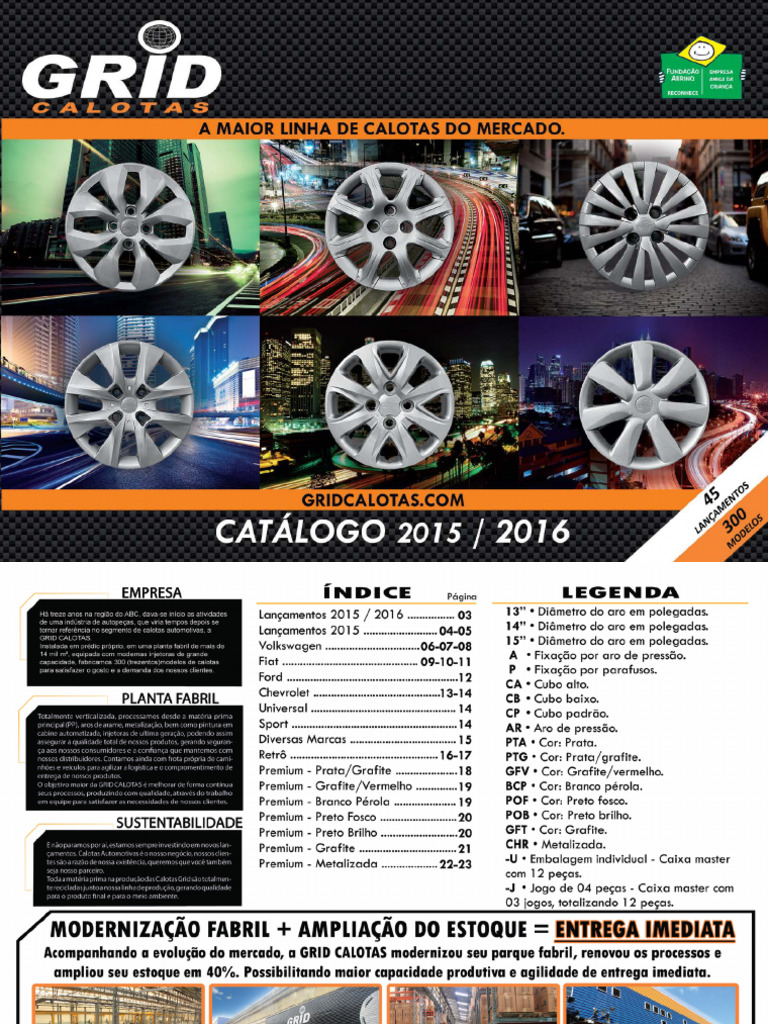 Catálogo Grid Calotas 2015 2016 | PDF