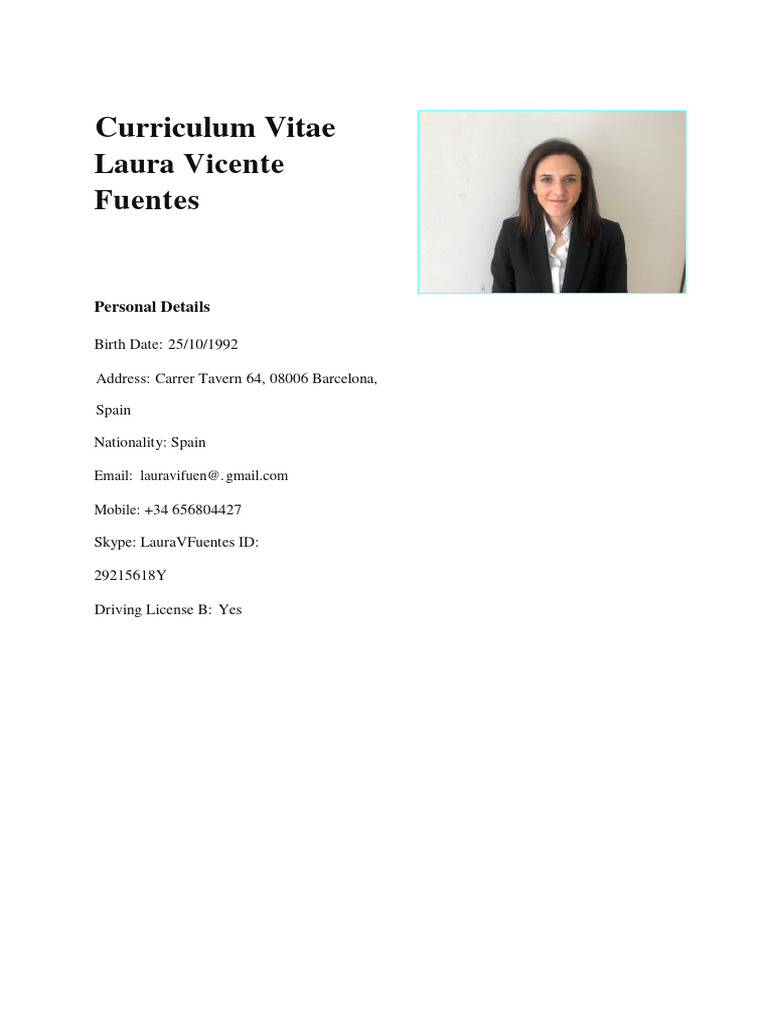CV Laura VF | PDF | Barcelona