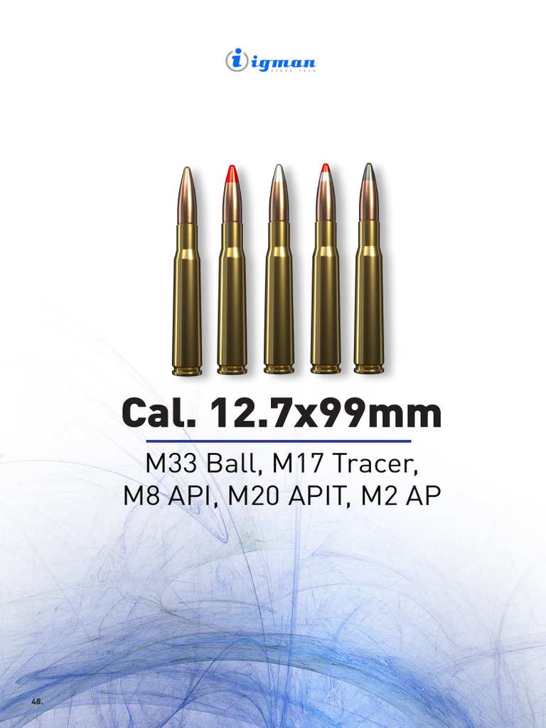 12.7x99mm Ammunition Overview | PDF | Technology & Engineering