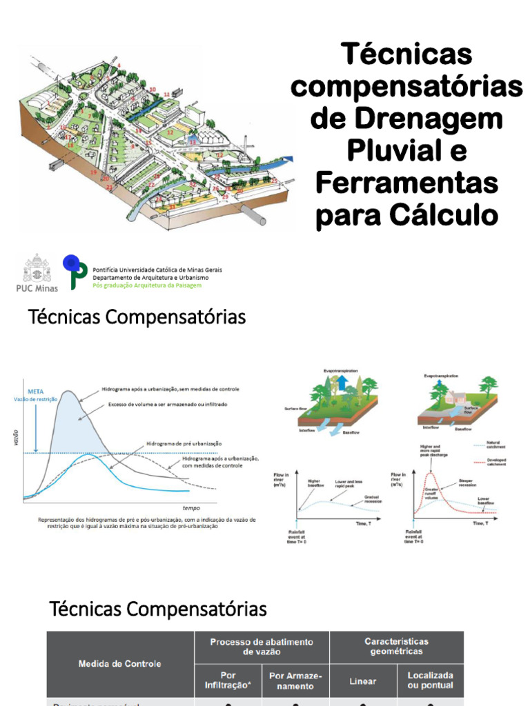 Técnicas Compensatórias de Drenagem Pluvial e Ferramentas para | PDF ...