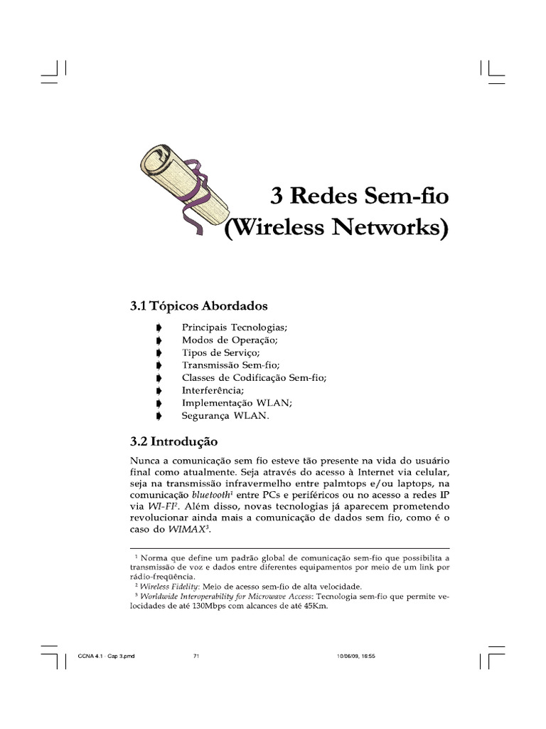 Cap.3 - Redes Sem Fio - (Wireless Network) | PDF | Rede de computadores | Wi-Fi