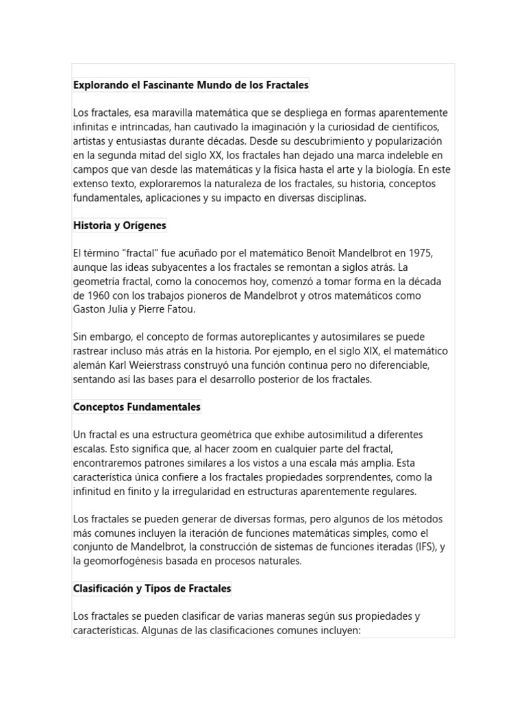 Fractales para Dummies | PDF | Fractal | Matemáticas Fractales para Dummies | PDF | Fractal | Matemáticas