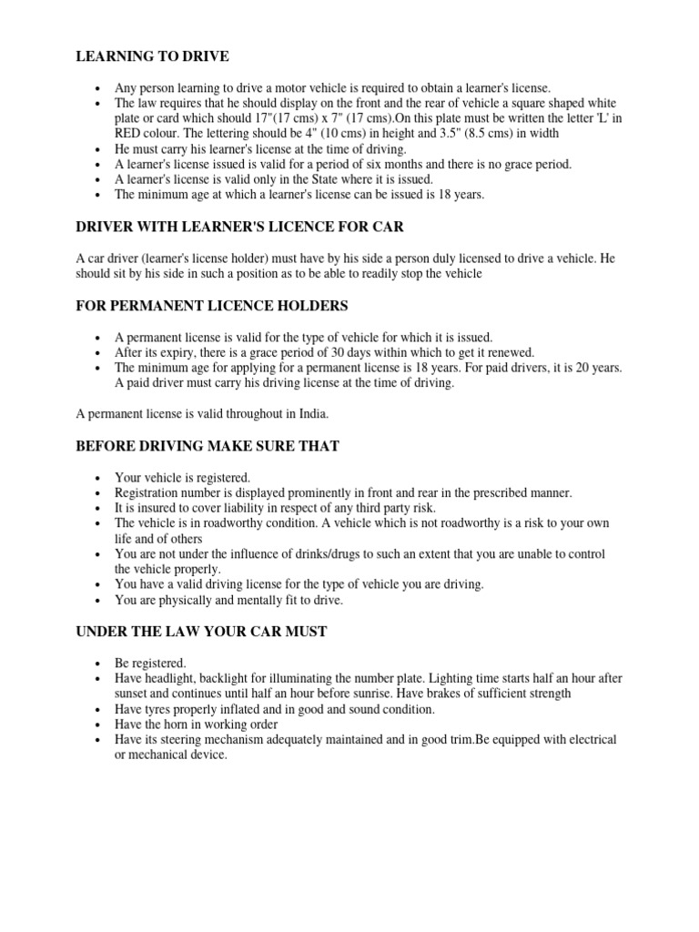 Traffic Rule | PDF | Driver's License | Driving