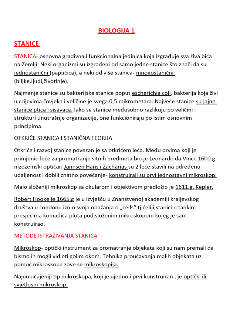 Biologija 1 | PDF