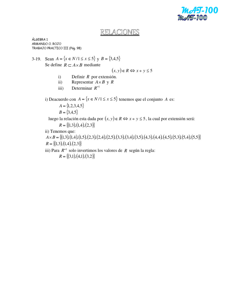 Solución Ejercicio 3-19 Armando Rojo | PDF