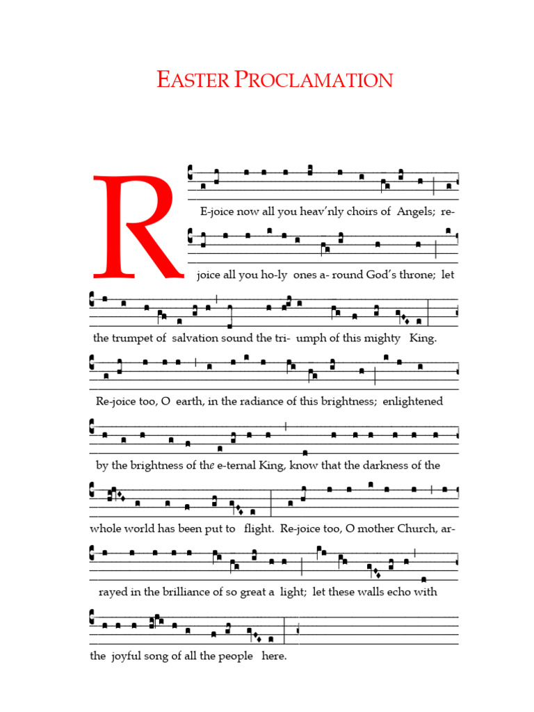 Exultet - in English - Dominican Tone | PDF | Catholic Liturgy ...