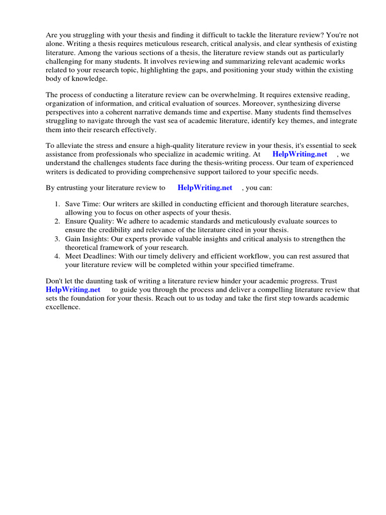 How To Do Literature Review in Thesis | Download Free PDF | Thesis | Essays