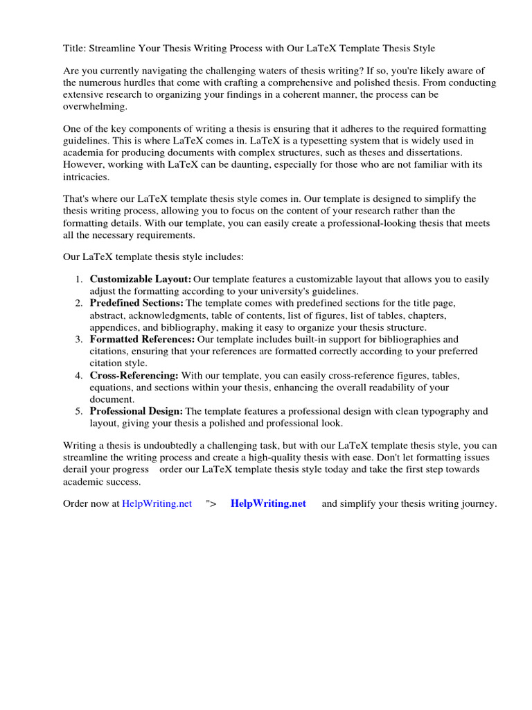 Latex Template Thesis Style | PDF | Thesis | Page Layout