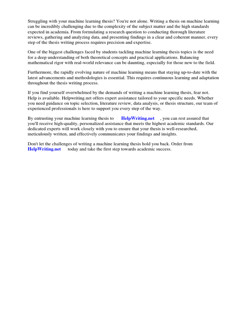 Machine Learning Thesis Topics | PDF | Machine Learning | Deep Learning