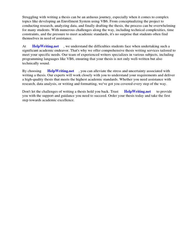 Enrollment System Thesis Vb6 | PDF | Databases | Information