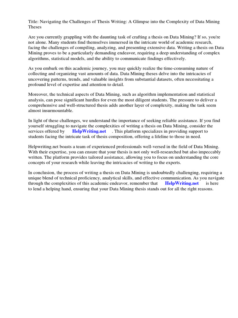 Thesis Data Mining PDF | PDF | Data Mining | Data Thesis Data Mining PDF | PDF | Data Mining | Data