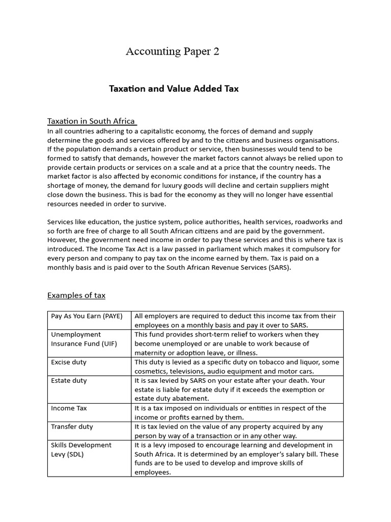 Accounting Paper 2 | Download Free PDF | Taxes | Value Added Tax