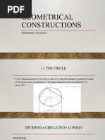 Divide a Circle into 5 Equal Parts | PDF | Circle | Radius