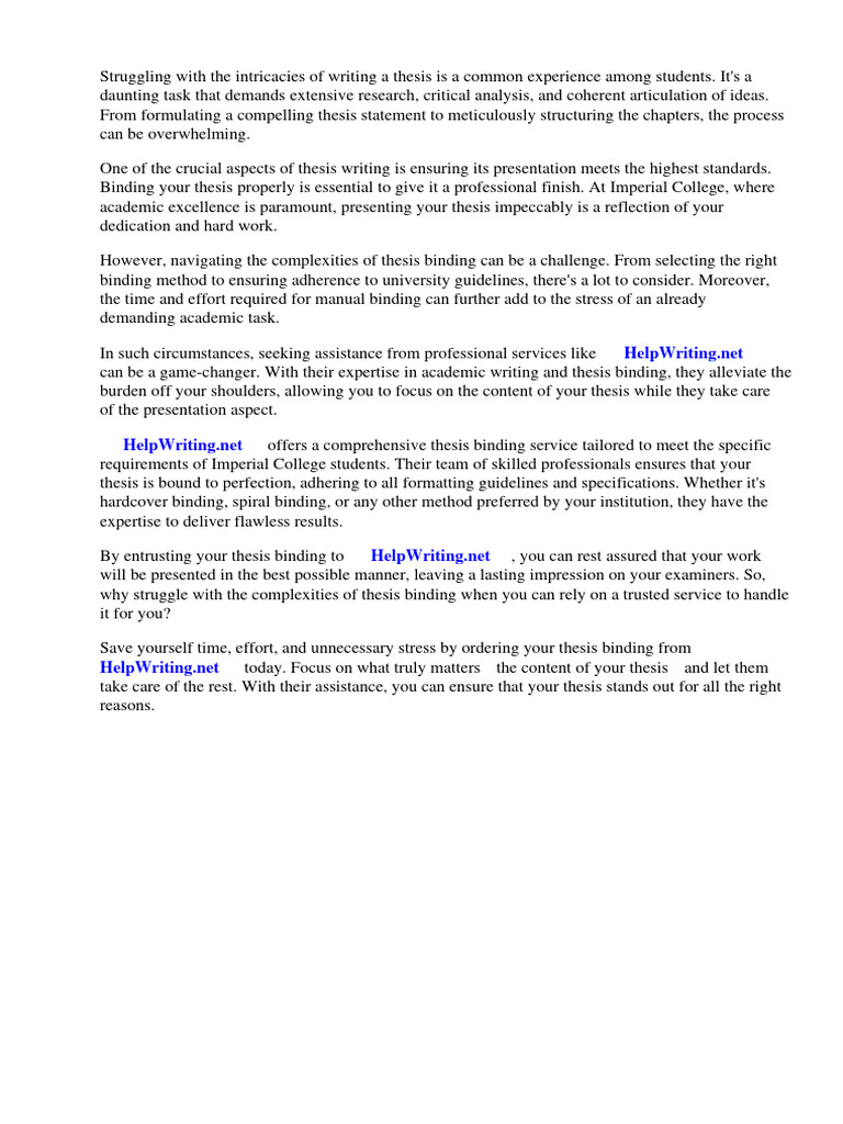 Essential Guide to Thesis Binding Services | PDF | Thesis | Bookbinding