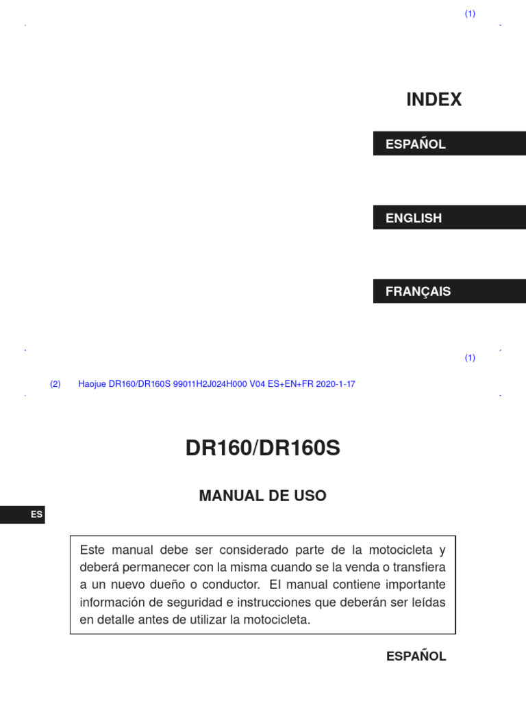 dr160_2023 | PDF | Motocicleta | Embrague