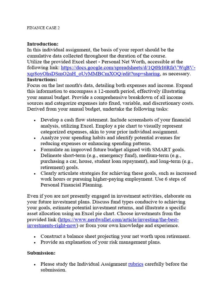 Finance Case 2 | PDF