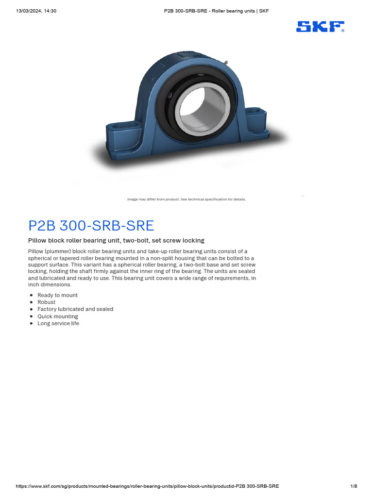SKF P2B 300-Srb-Sre | Download Free PDF | License | Bearing (Mechanical)