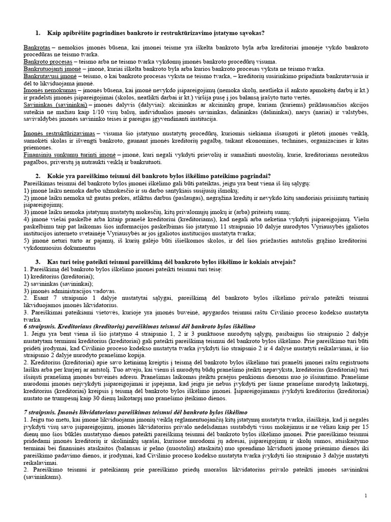 BT 1 Kolis | PDF