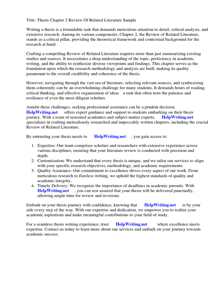 Thesis Chapter 2 Review of Related Literature Sample | PDF | Computer ... Thesis Chapter 2 Review of Related Literature Sample | PDF | Computer ...
