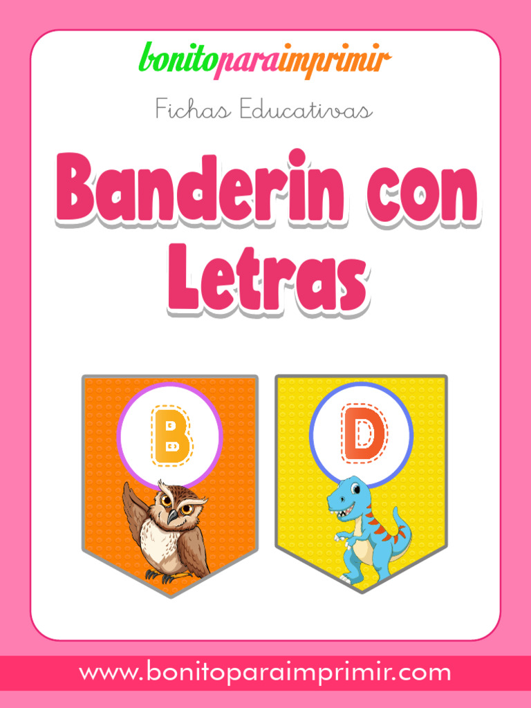 Banderin Con Letras Del Abecedario - Bonitoparai11111mprimir | PDF