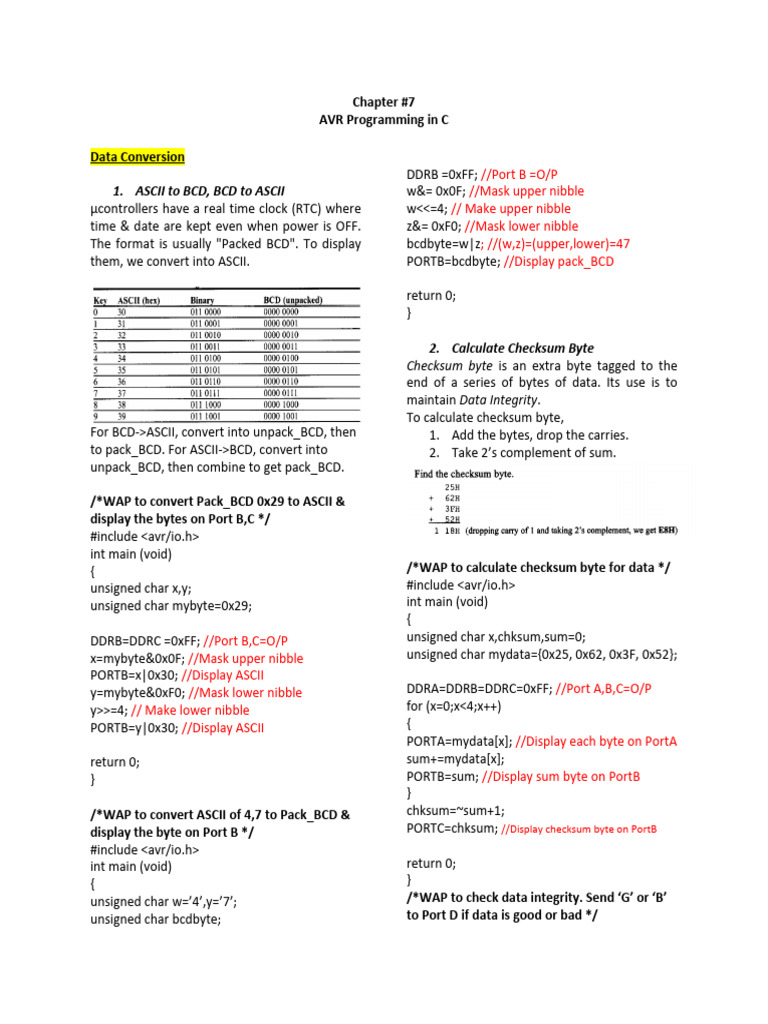 AVR8 Notes | PDF | Integer (Computer Science) | Binary Coded Decimal