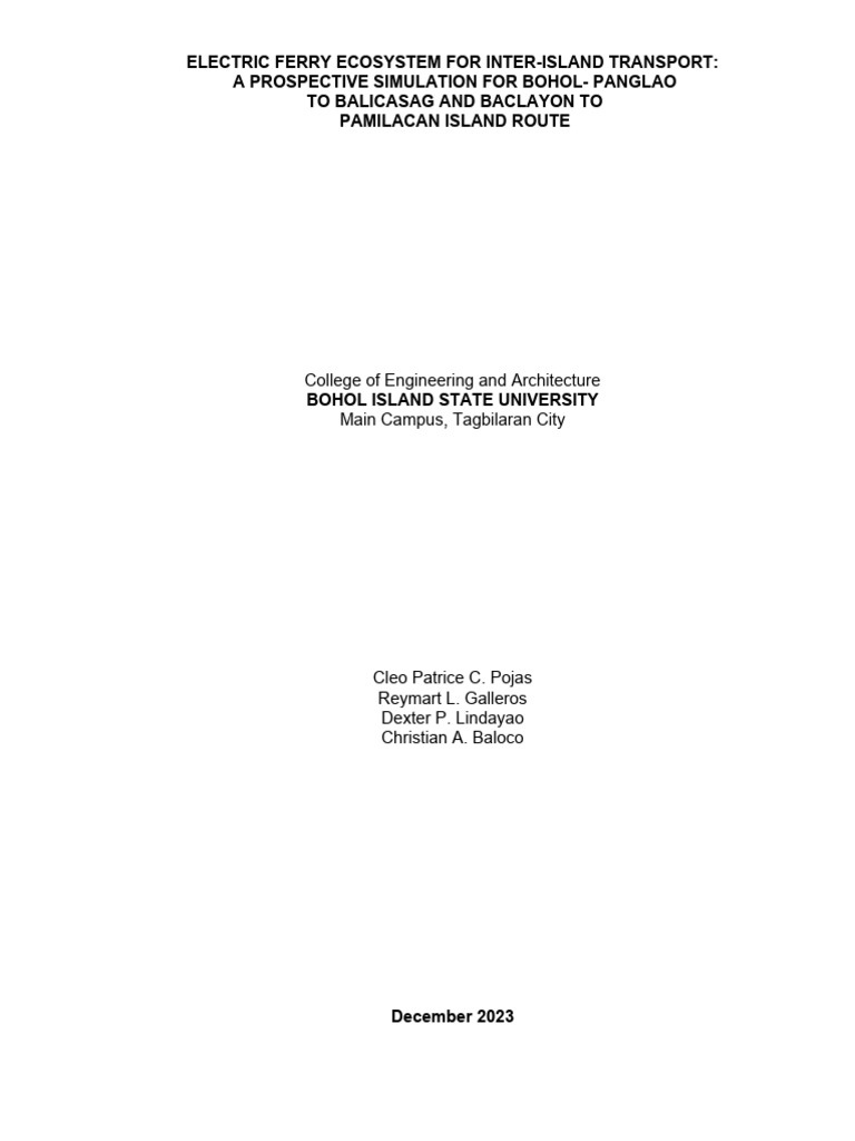 Electric Ferry Ecosystem Front Page 123 | PDF | Thesis | Titles