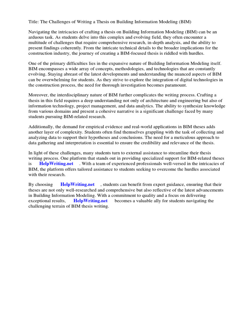 Thesis Building Information Modeling | Download Free PDF | Building Information Modeling | Thesis