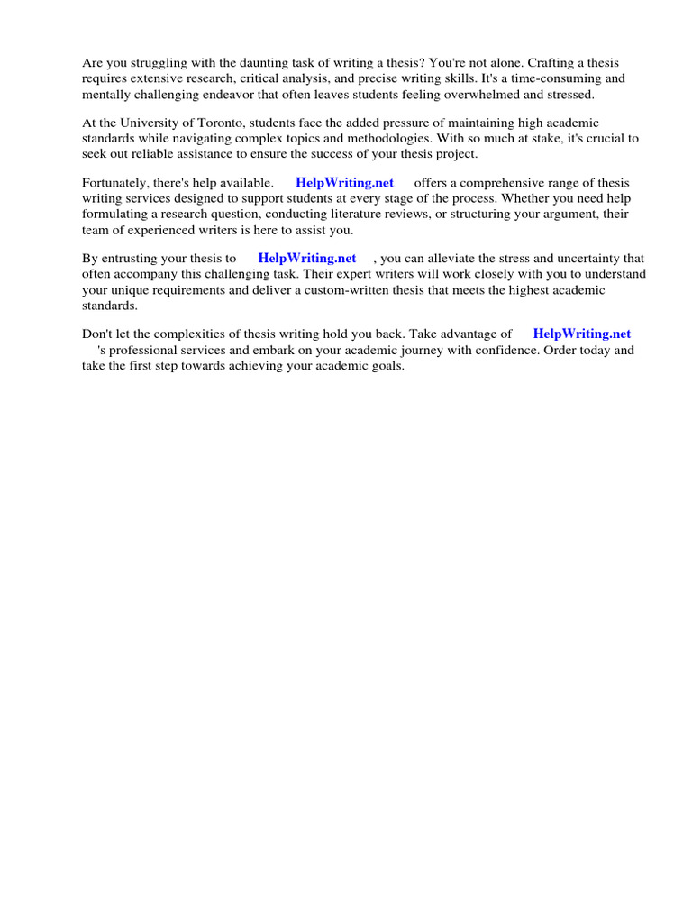 Thesis Database University of Toronto | PDF | Thesis | Digital Library