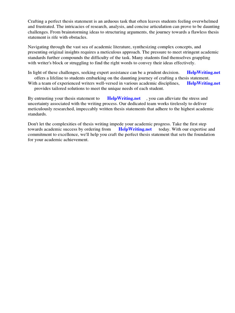Mastering Thesis Statement Writing | PDF | Essays | Thesis