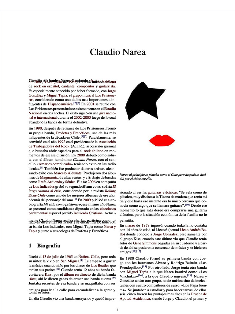 PDF Claudio Narea - Compress | PDF | Musica Popular | La música rock