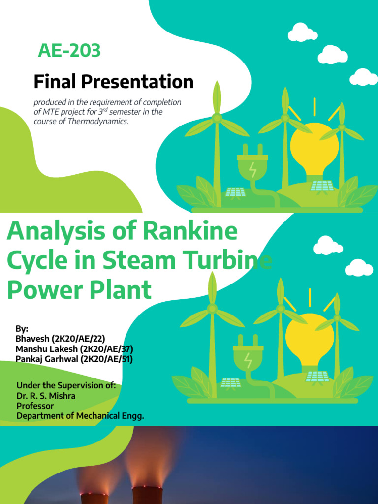 Analysis of Rankine Cycle in Steam Turbine | PDF | Exergy | Steam