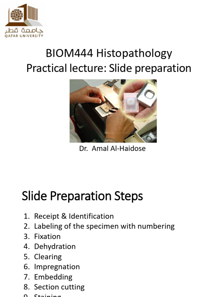Practical lecture Slide preparation -Histology | PDF | Fixation ... Practical lecture Slide preparation -Histology | PDF | Fixation ...