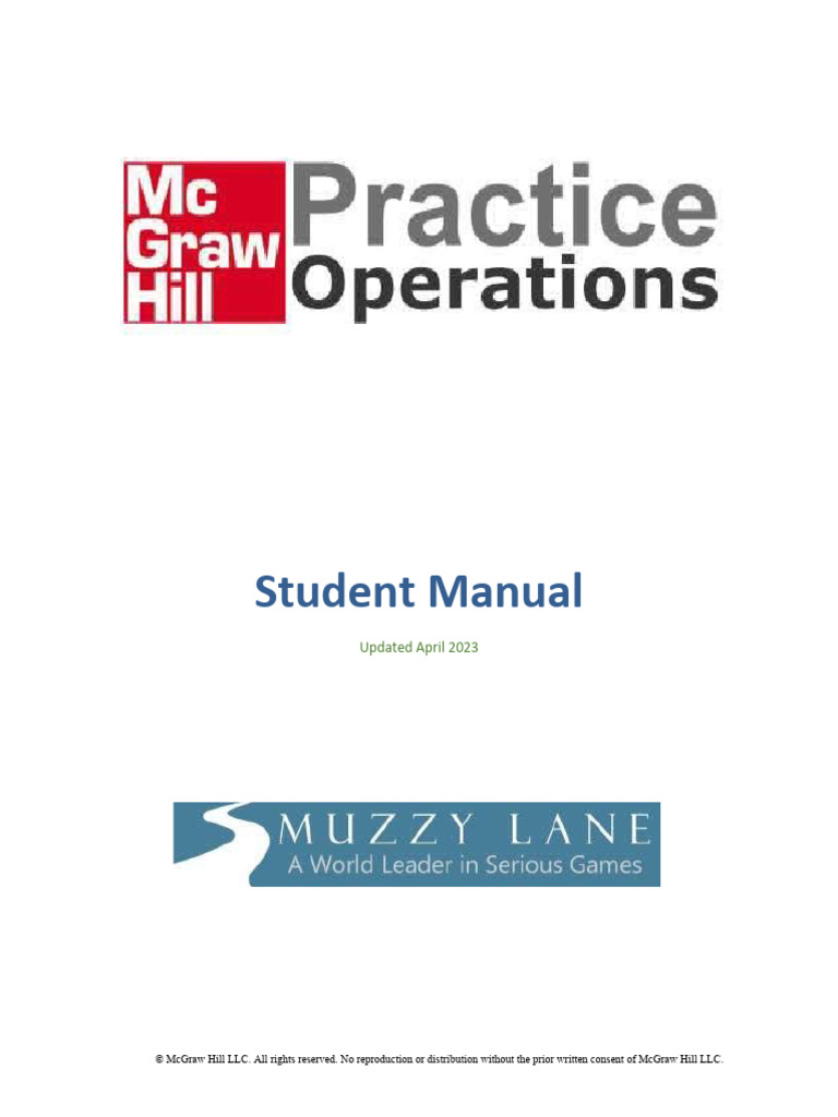 Practice Operations Student Manual | PDF | Lean Manufacturing | Mac Os X Snow Leopard