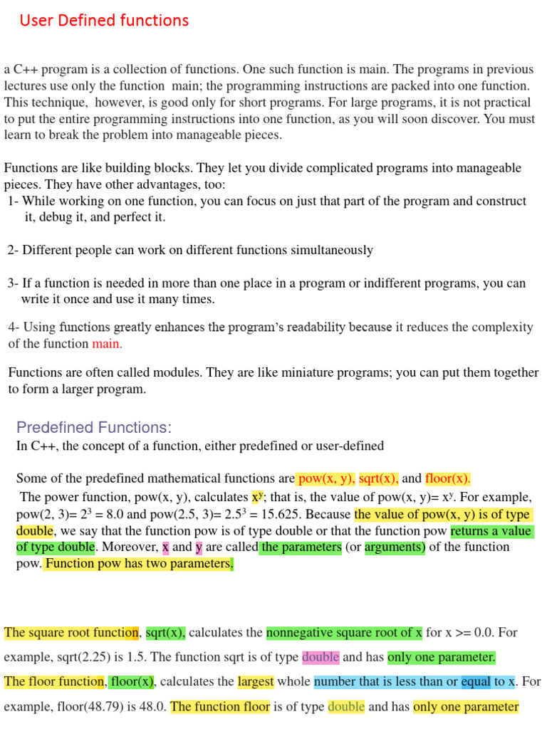 lecture 04 | PDF | Parameter (Computer Programming) | C++