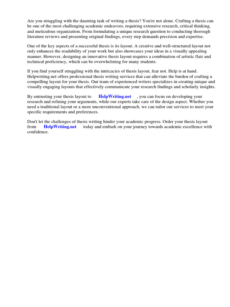 Creative Thesis Layout | PDF | Thesis | Methodology