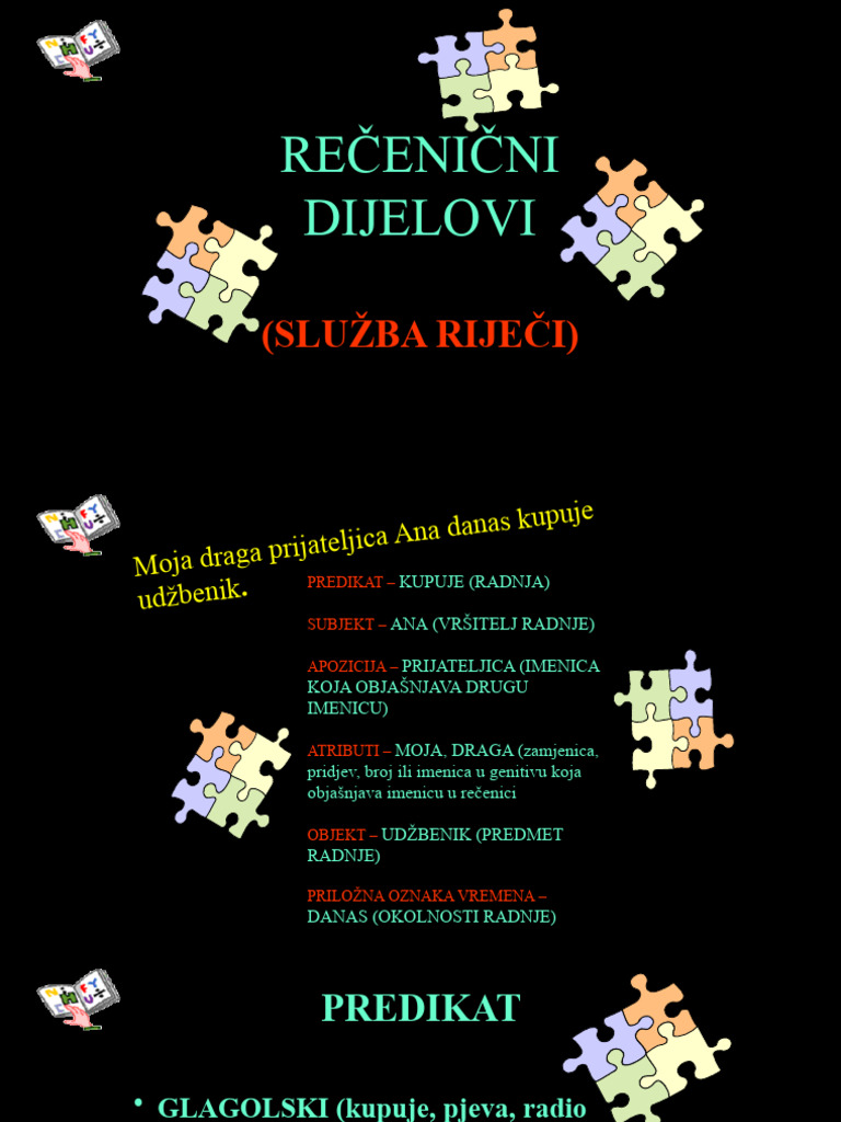 Rečenični Dijelovi - Ponavljanje | PDF