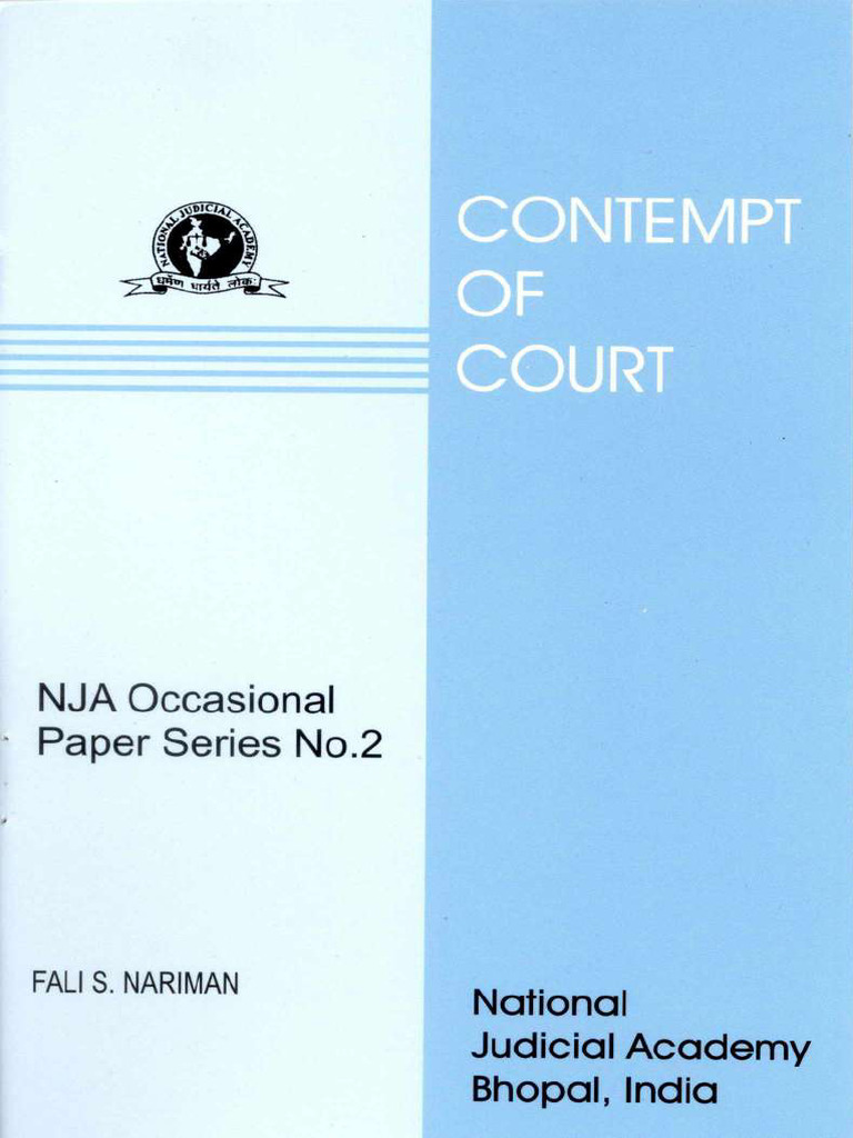 Contempt Nariman | PDF