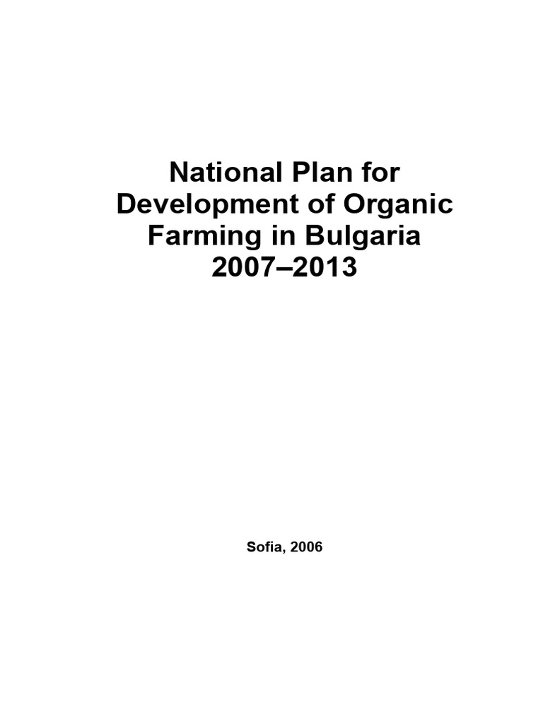 National Plan Organic Farming Development Bulgaria | PDF | Agriculture ...