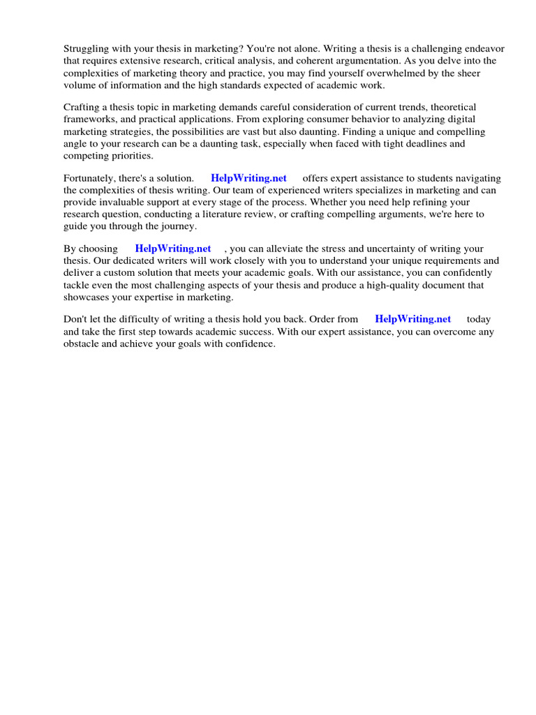 Sample Thesis Topics Marketing | PDF | Marketing | Brand