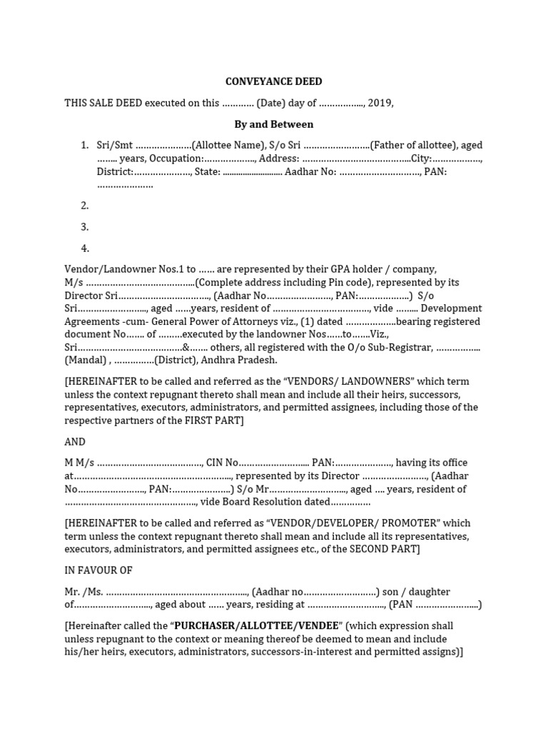 Conveyance Deed | PDF | Apartment | Banks