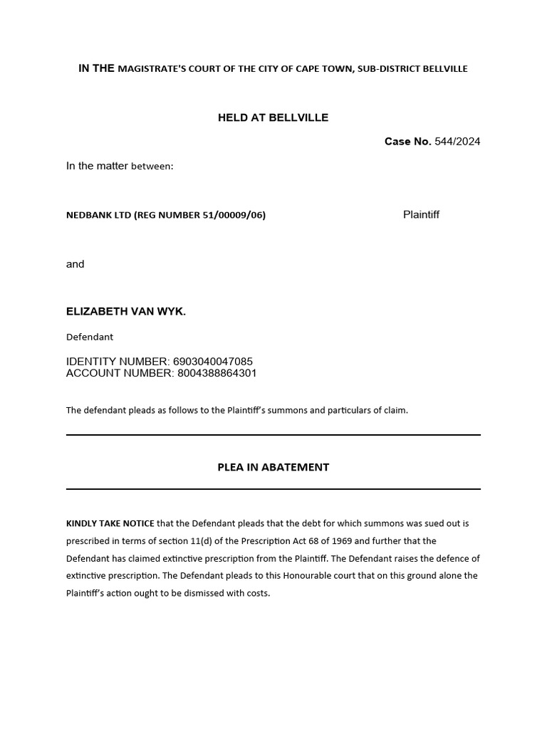 Special Plea in Abatement | PDF | Social Science